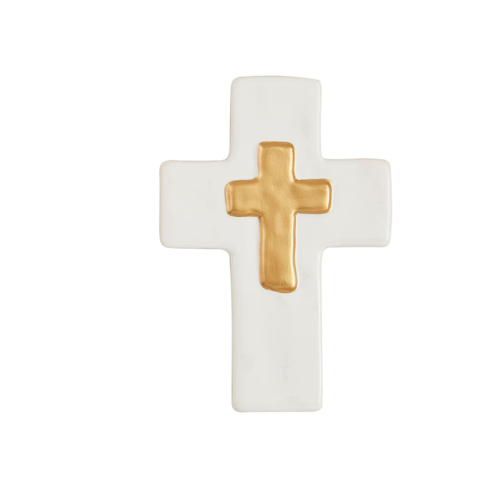 Ceramic And Gold Thick Cross – MainStreet Mercantile